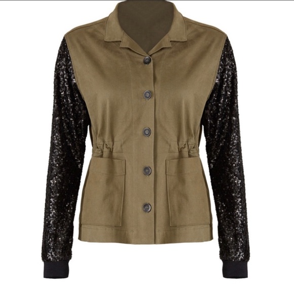 John Eshaya | Jackets & Coats | John Eshaya For Jet Sequin Military ...